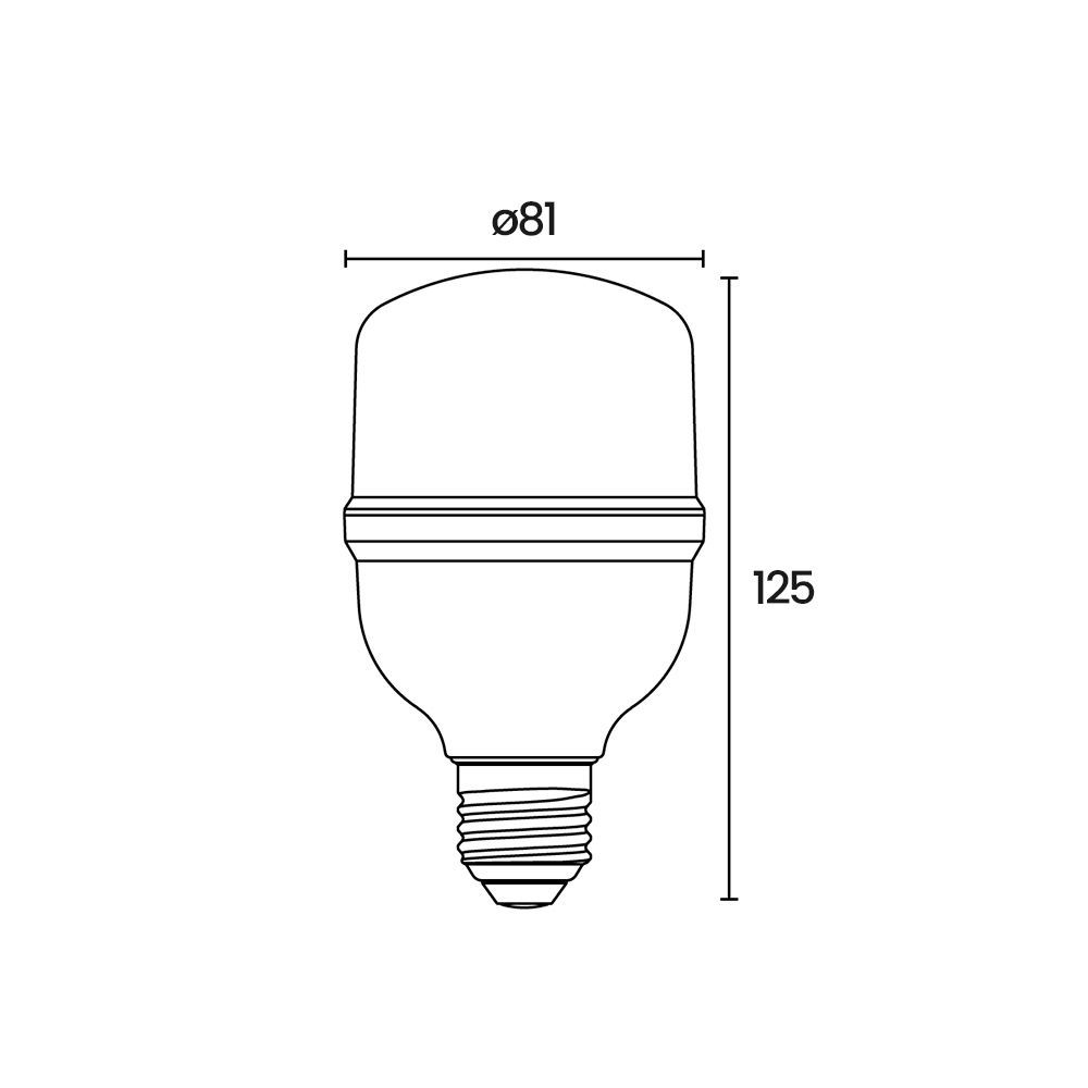 Lâmpada Led Blumenau Pro T-shape T70 30w E27 Bivolt 6500k Luz Branca ...