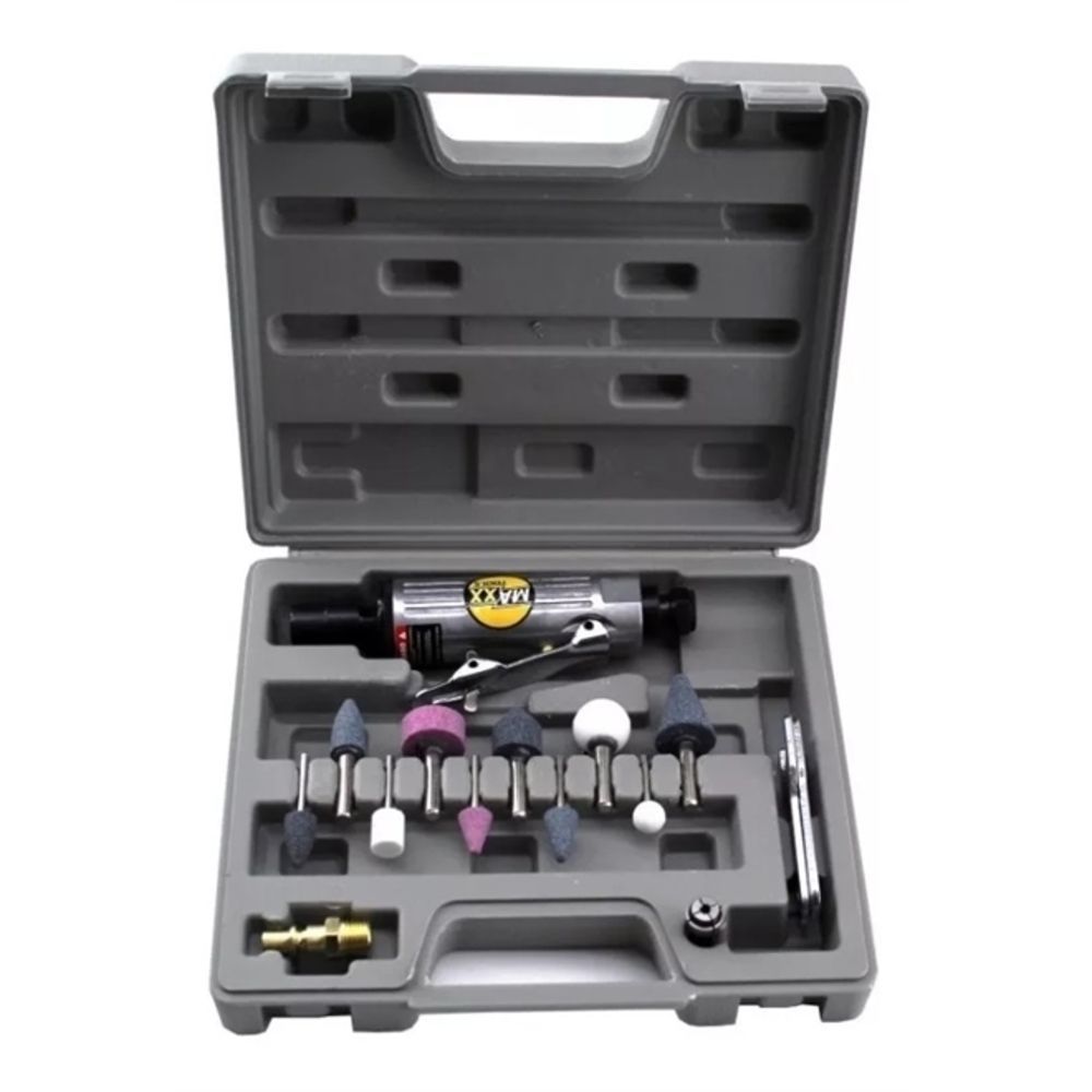 Kit Mini Retifica Pneumatica Lixadeira Politriz Esmerilhadeira Com ...