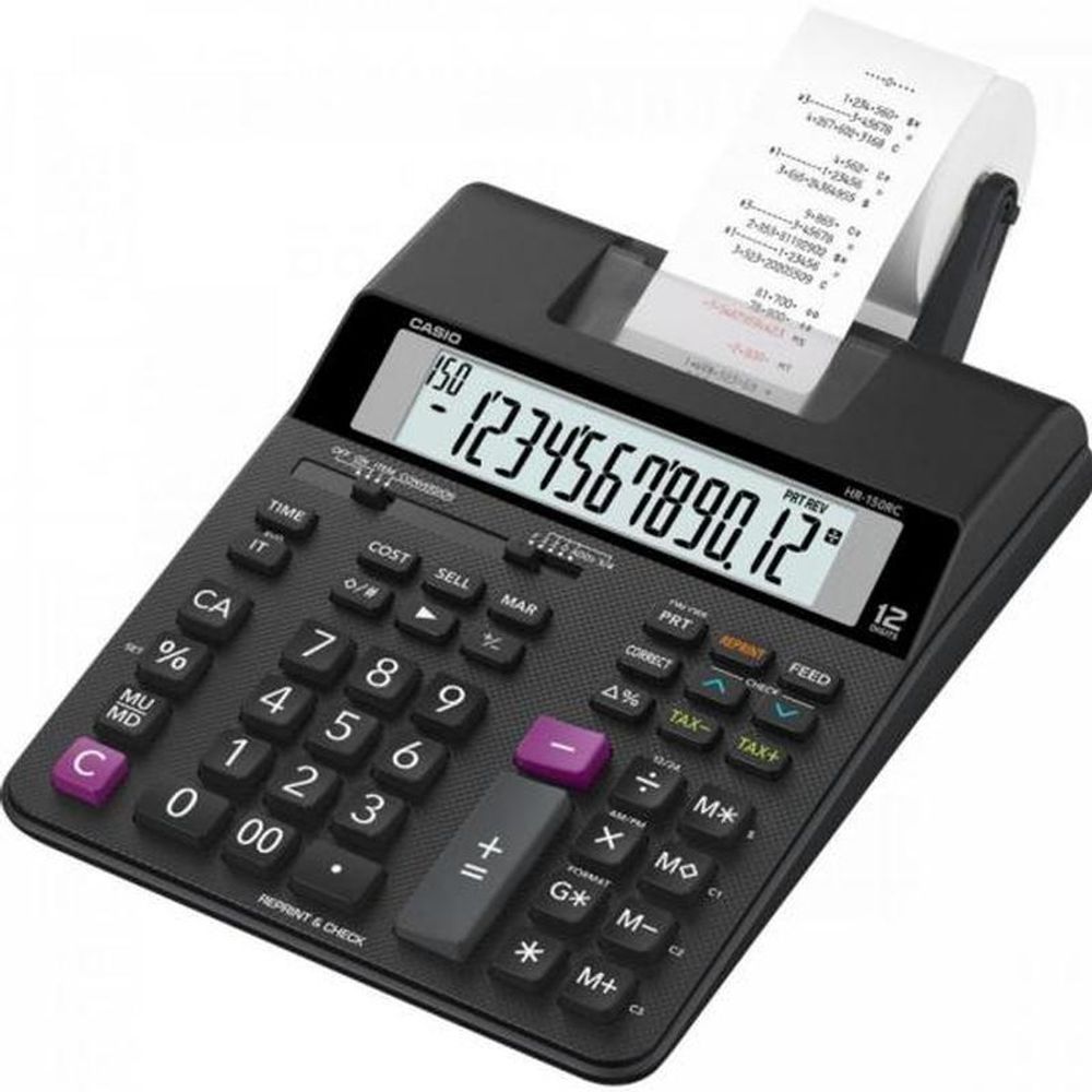 Calculadora Com Bobina Compacta Casio Hr150rc-b Preta - WebContinental