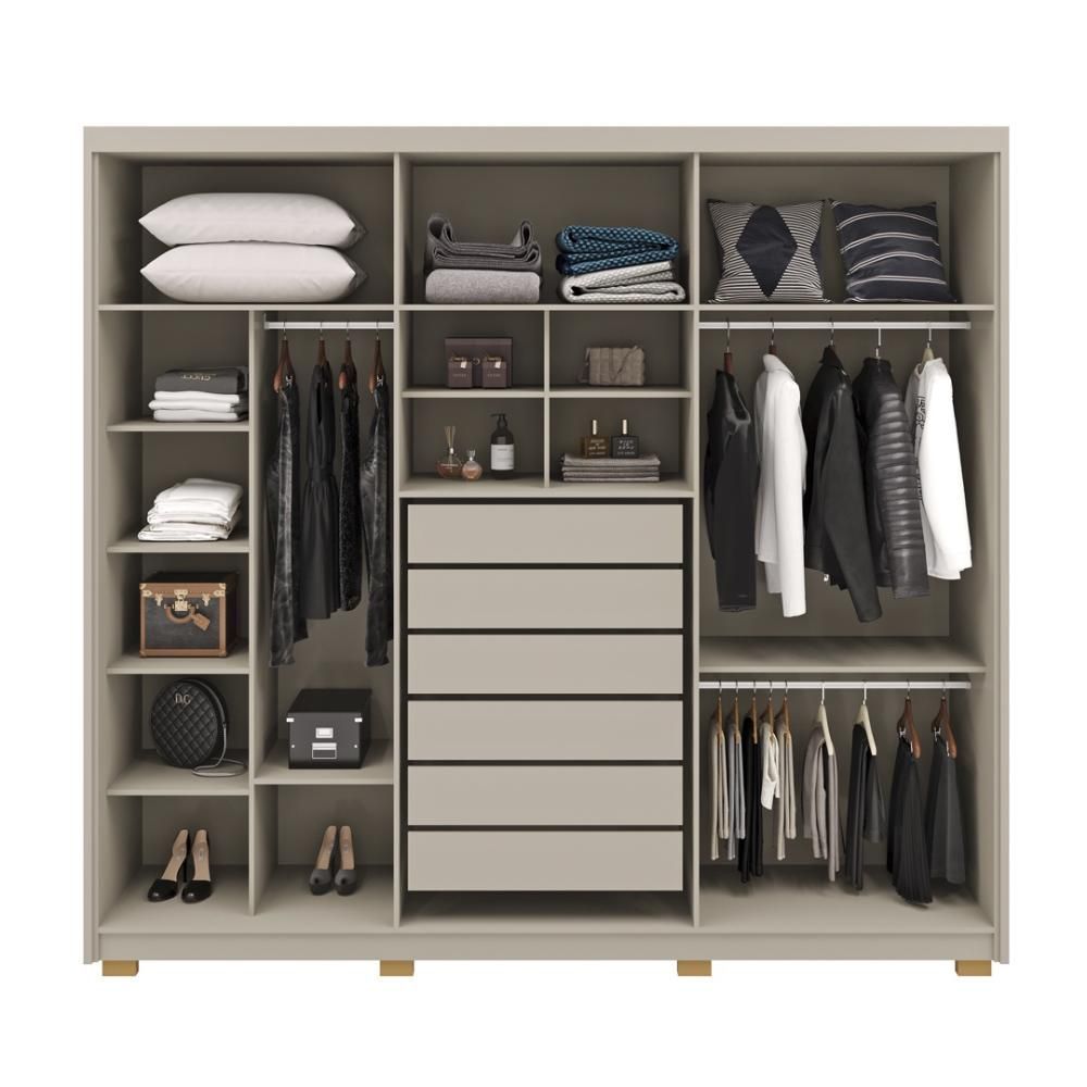 Guarda Roupa Casal 6 Portas 6 Gavetas Dubai Majestic - Fendi Fendi ...