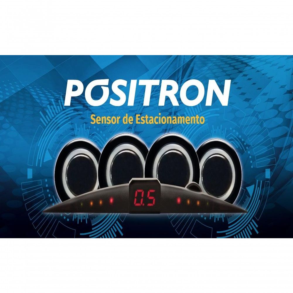 Sensor De Estacionamento Positron 4 Sensores Ps220 Prata - WebContinental