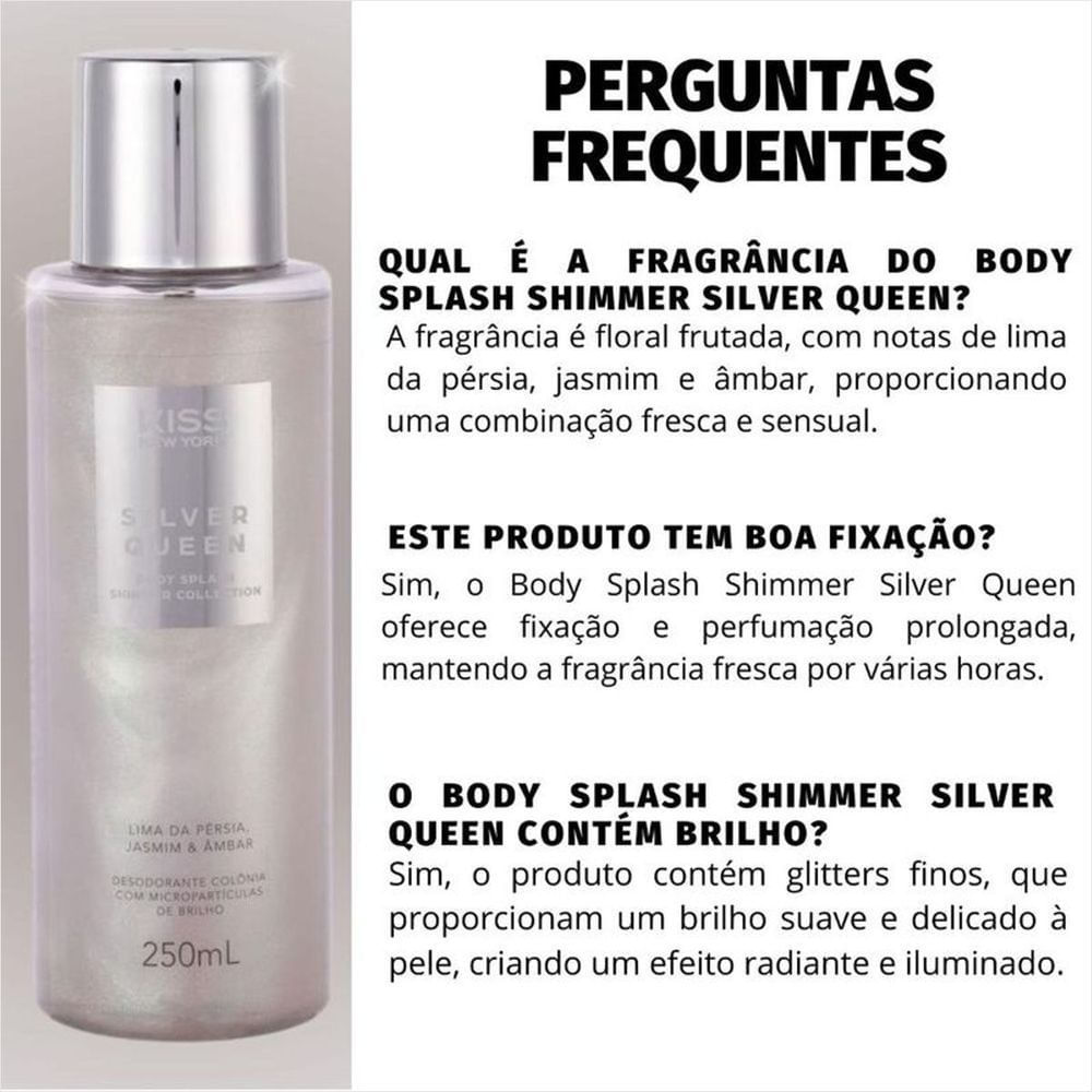 Kiss Ny Body Splash Simmer Silver Queen 250g - WebContinental