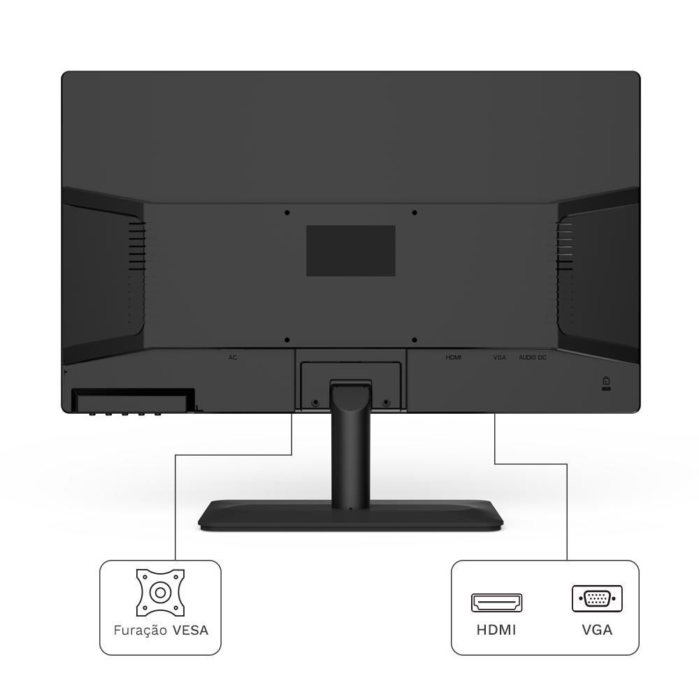 Monitor 19.5 HQ LED Widescreen 75Hz HD HDMI VGA VESA Ajuste De ...