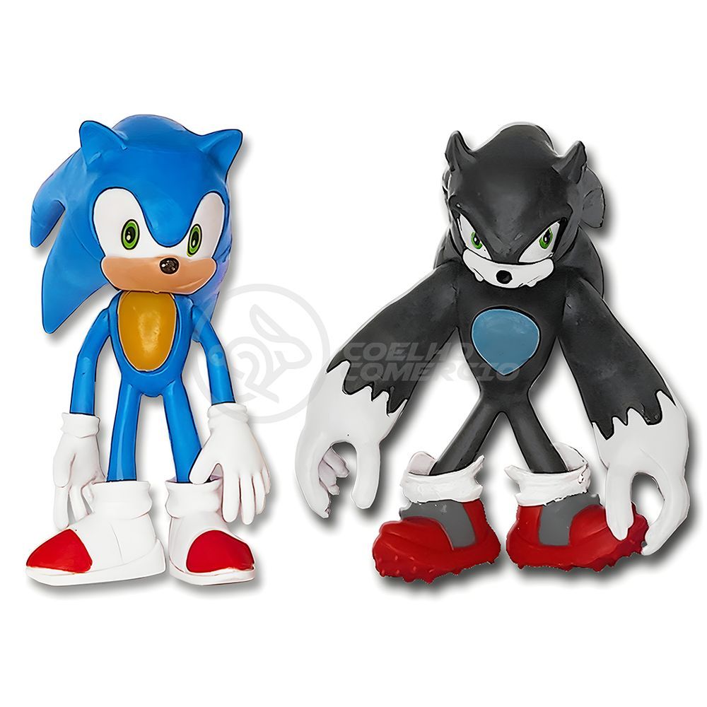 Cartela Sonic The Hedgehog 3 Bonecos Miniaturas Sonic Knuckles E ...