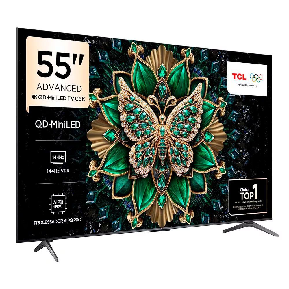 Smart TV TCL 55 Polegadas C6K Premium 4K QD-Mini LED Preto Bivolt ...