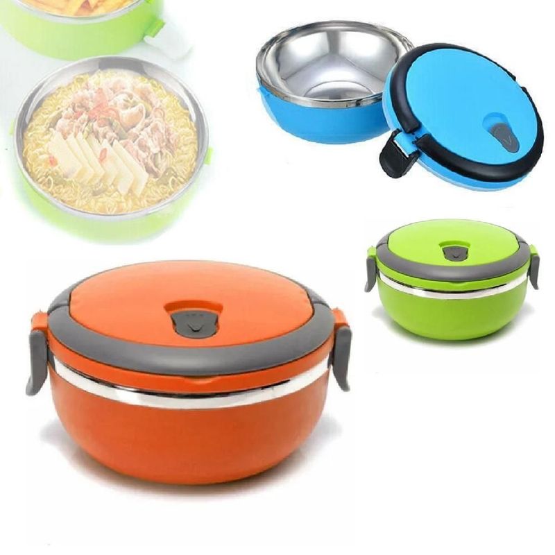Marmita Térmica Inox 700ML para Trabalho e Faculdade Compacta Yeet ...